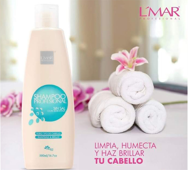 Shampoo Profesional Sin Sal Con Keratina LMAR Floral X 500 ml - Bespharma
