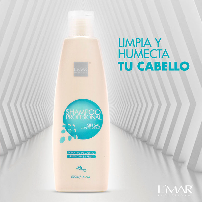 Shampoo Profesional Sin Sal Con Keratina LMAR Floral X 500 ml - Bespharma